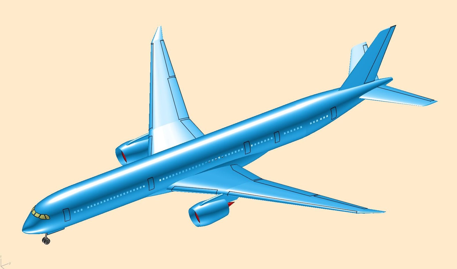 Airbus a350-1000 commercial aircraft 3D - TurboSquid 1539702