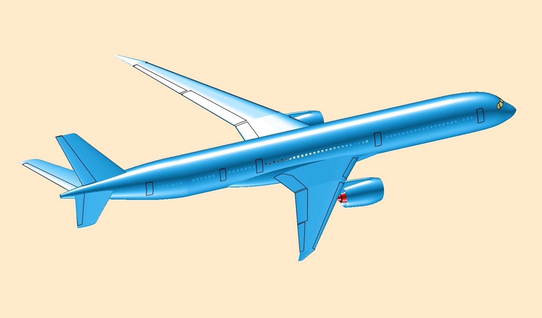 Airbus a350-1000 commercial aircraft 3D - TurboSquid 1539702