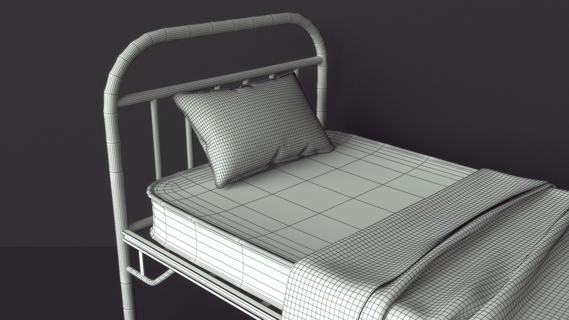 3D Old Bed Model - TurboSquid 1665577