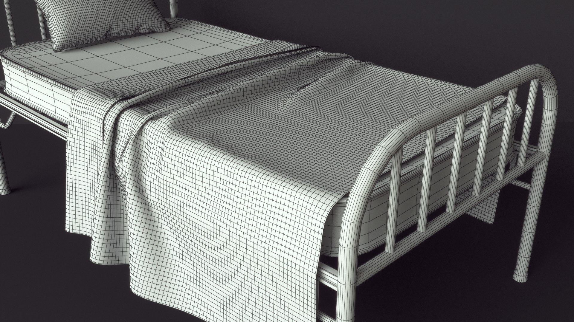 3D Old Bed Model - TurboSquid 1665577