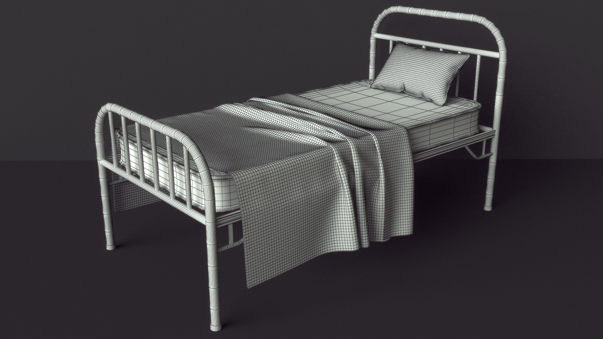3D Old Bed Model - TurboSquid 1665577