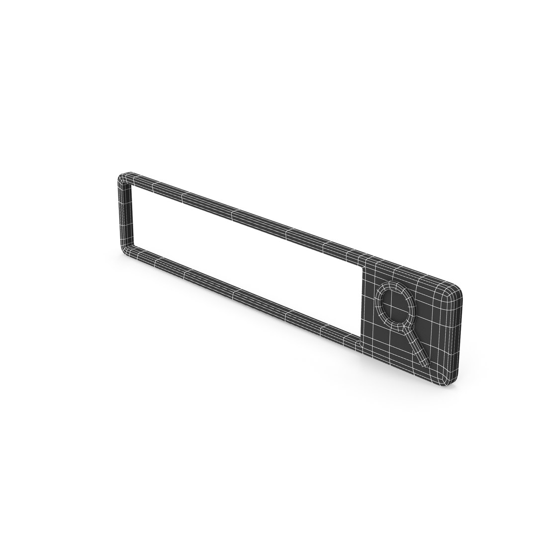 3D Black Search Bar Symbol Model - TurboSquid 2184976
