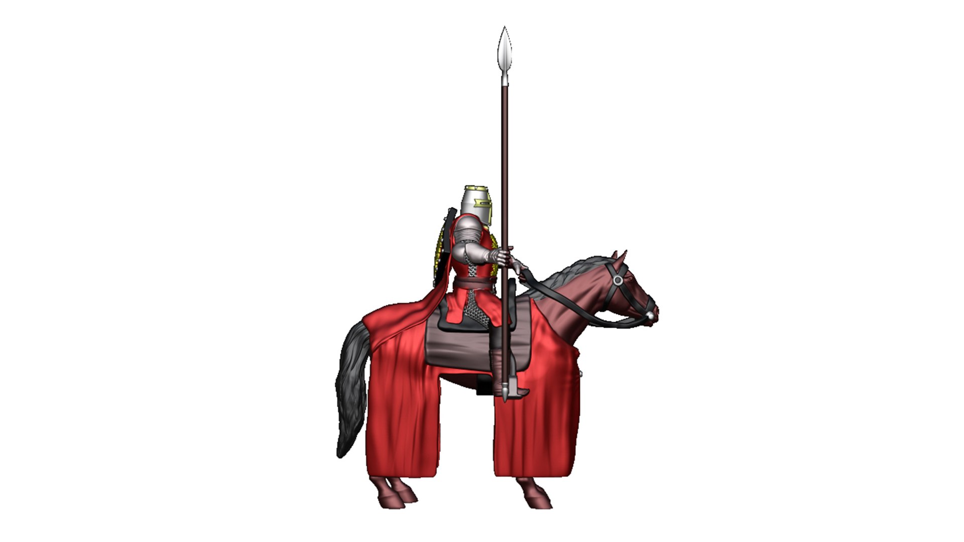 English Crusader Cavalry 2 Model - TurboSquid 2320131