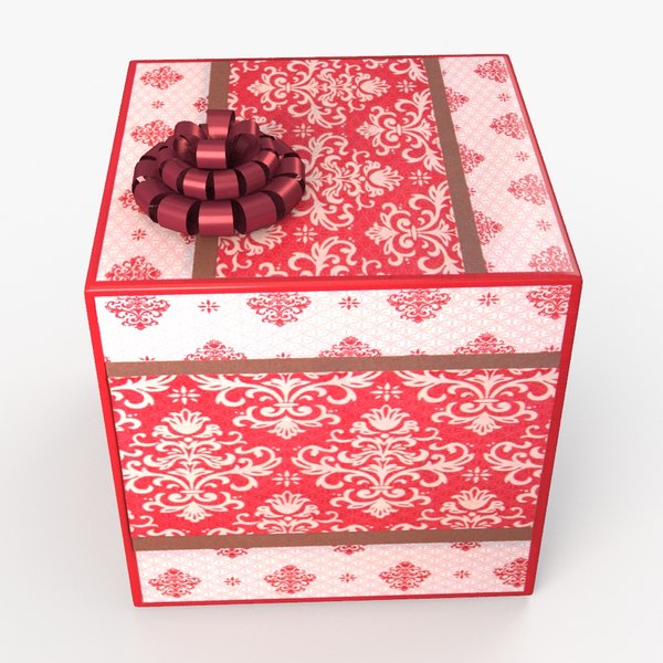 3d max christmas gift present box