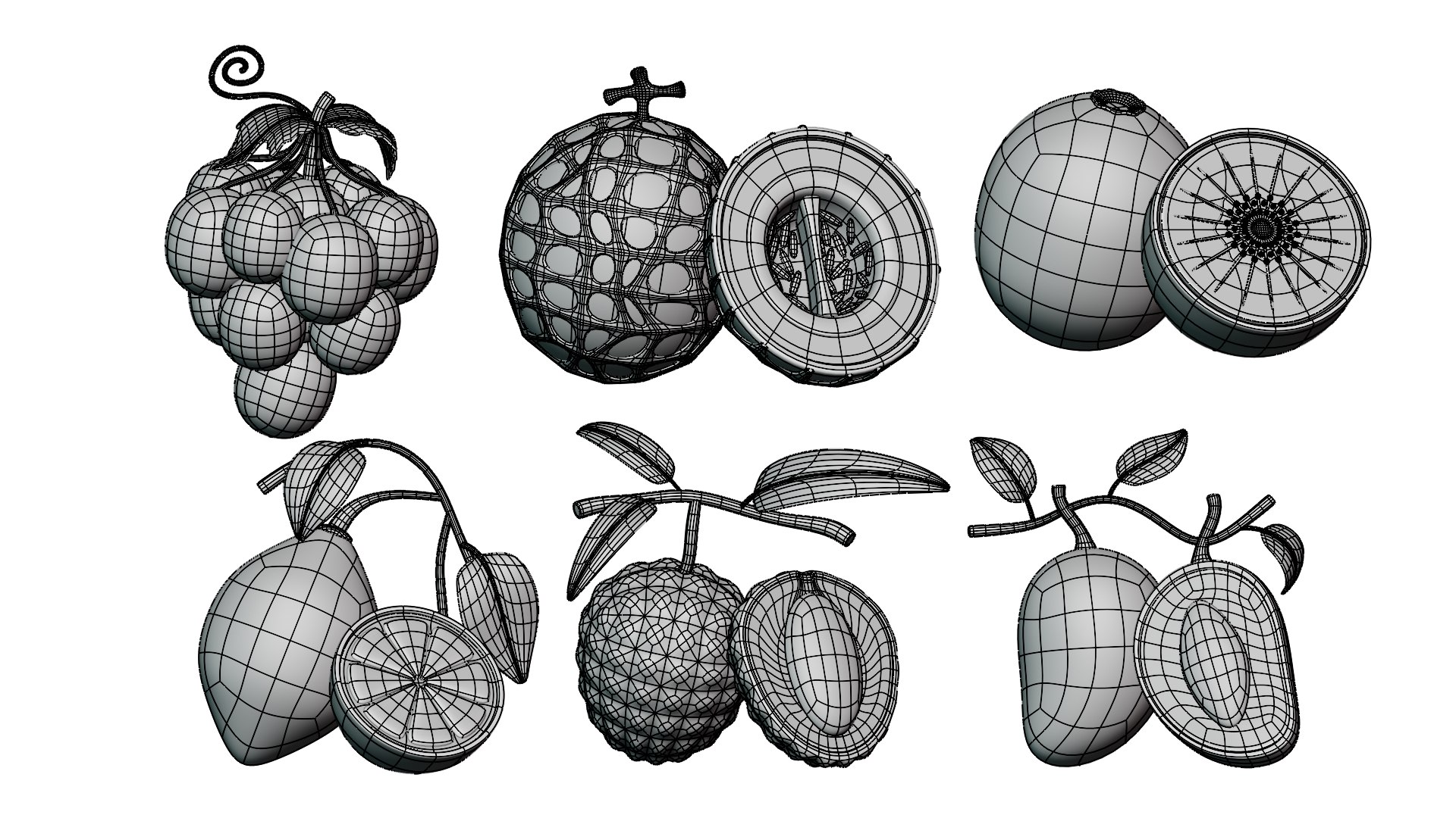 Fruits 3D Collection 3D Model - TurboSquid 2252436