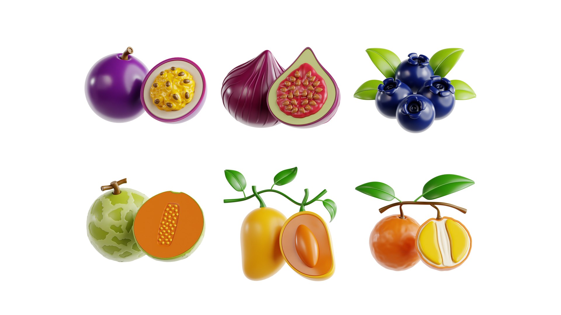 Fruits 3D Collection 3D Model - TurboSquid 2252436