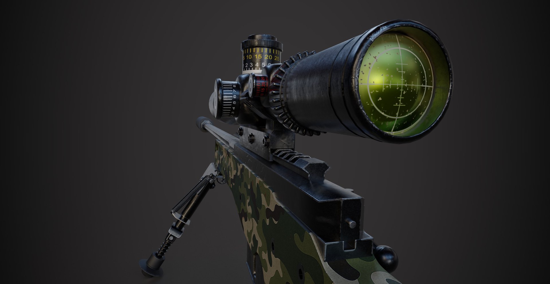 AWM Sniper Rifle 3D - TurboSquid 2062997