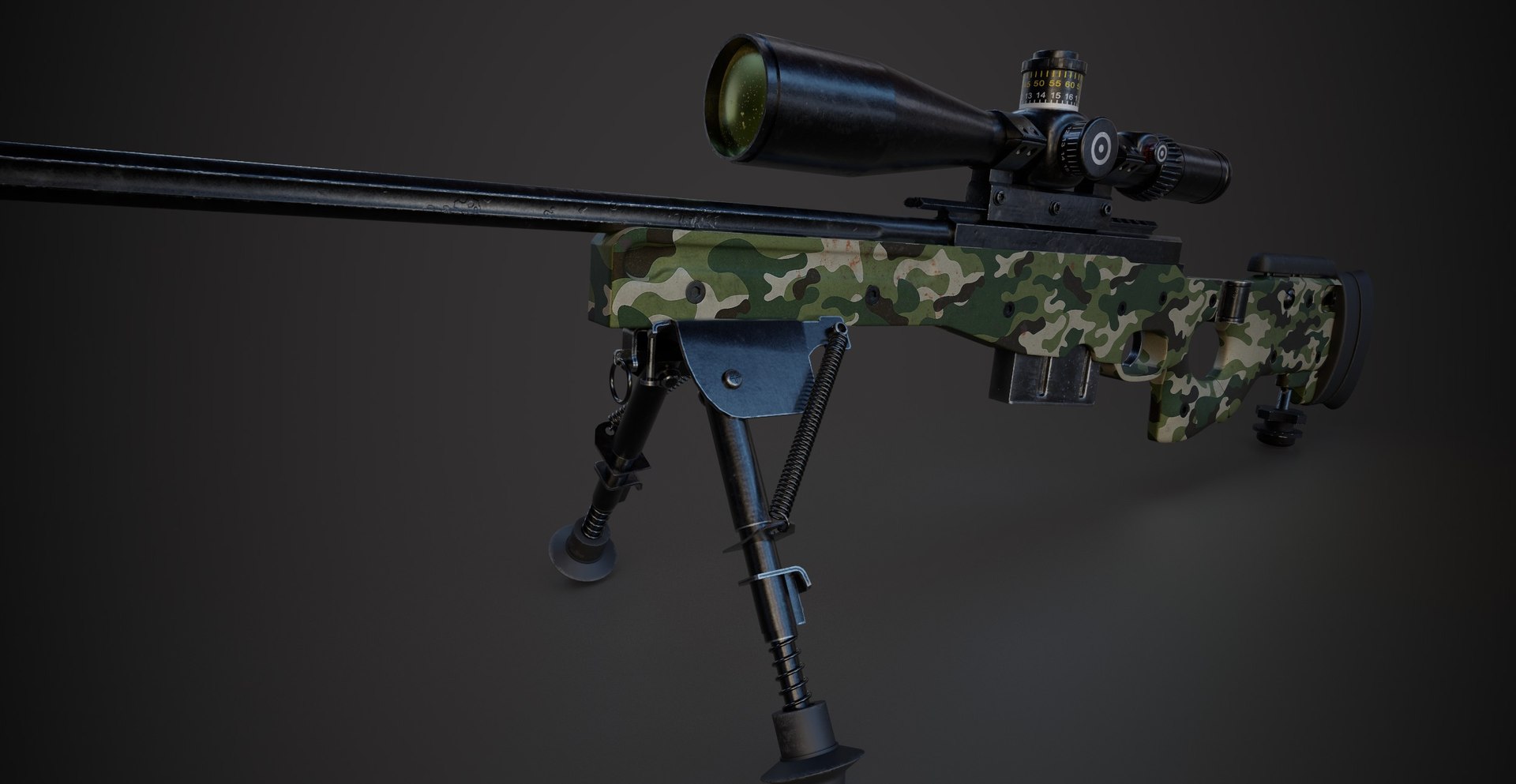AWM Sniper Rifle 3D - TurboSquid 2062997