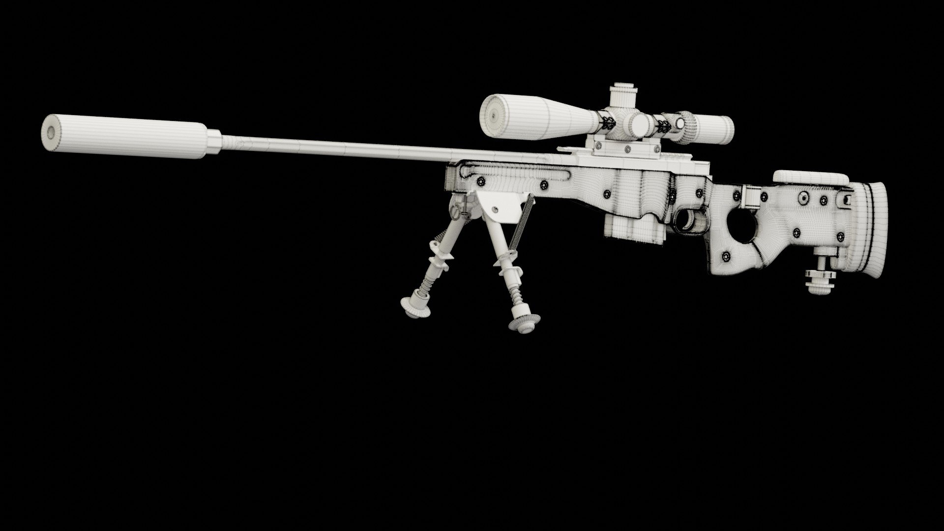 AWM Sniper Rifle 3D - TurboSquid 2062997
