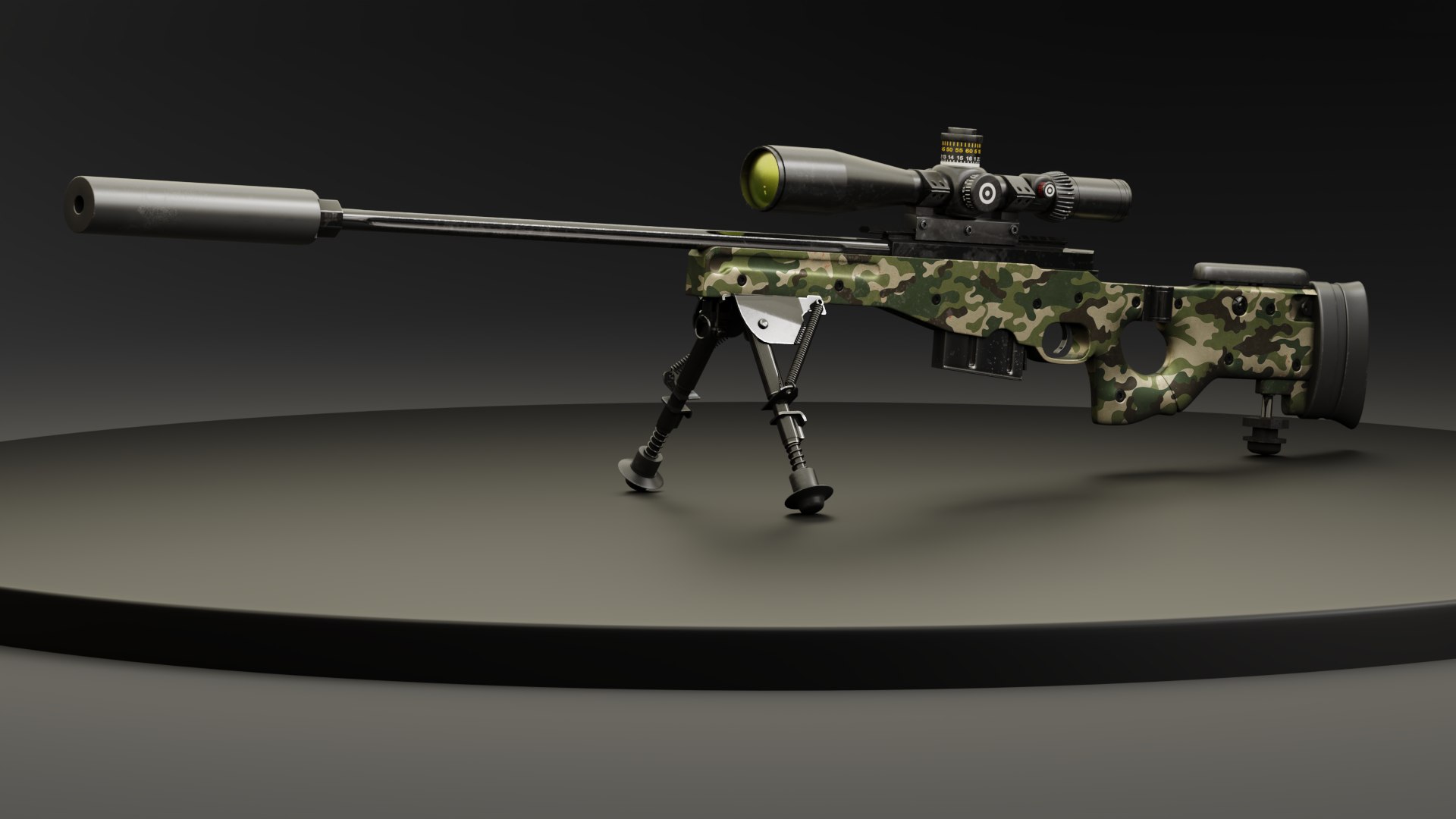 AWM Sniper Rifle 3D - TurboSquid 2062997