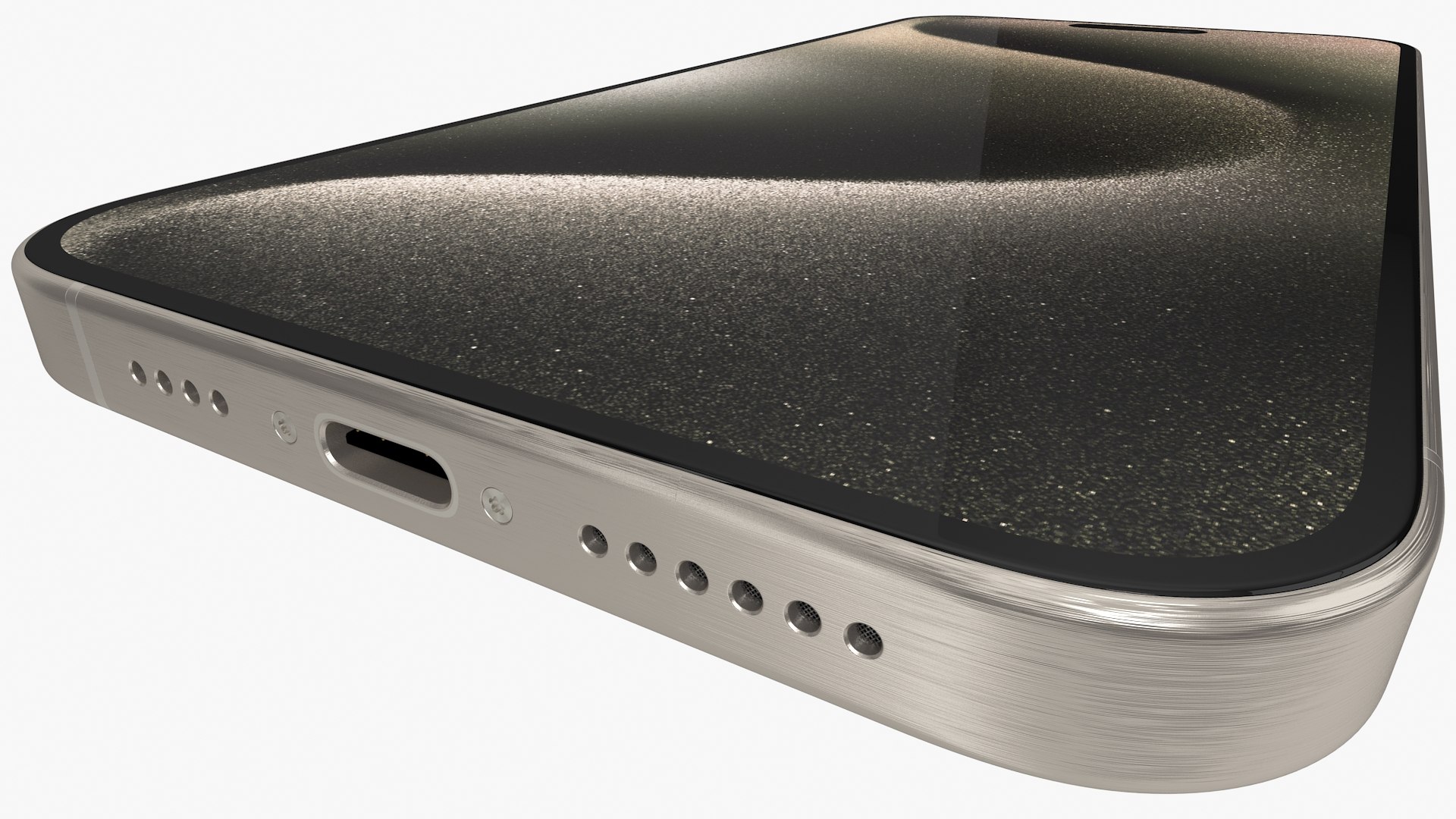 Apple IPhone 15 Pro Max Natural Titanium 3D Model - TurboSquid 2126116