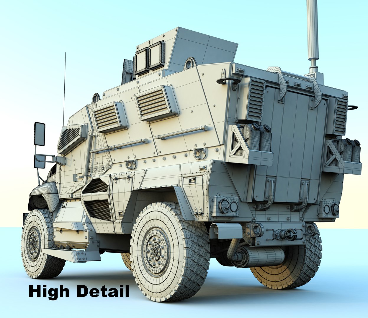 Maxxpro Military Vehicle 3d Model