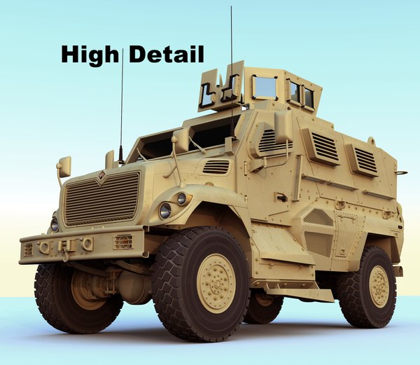 maxxpro military vehicle 3d model
