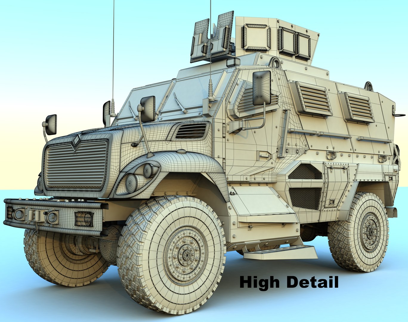 Maxxpro Military Vehicle 3d Model