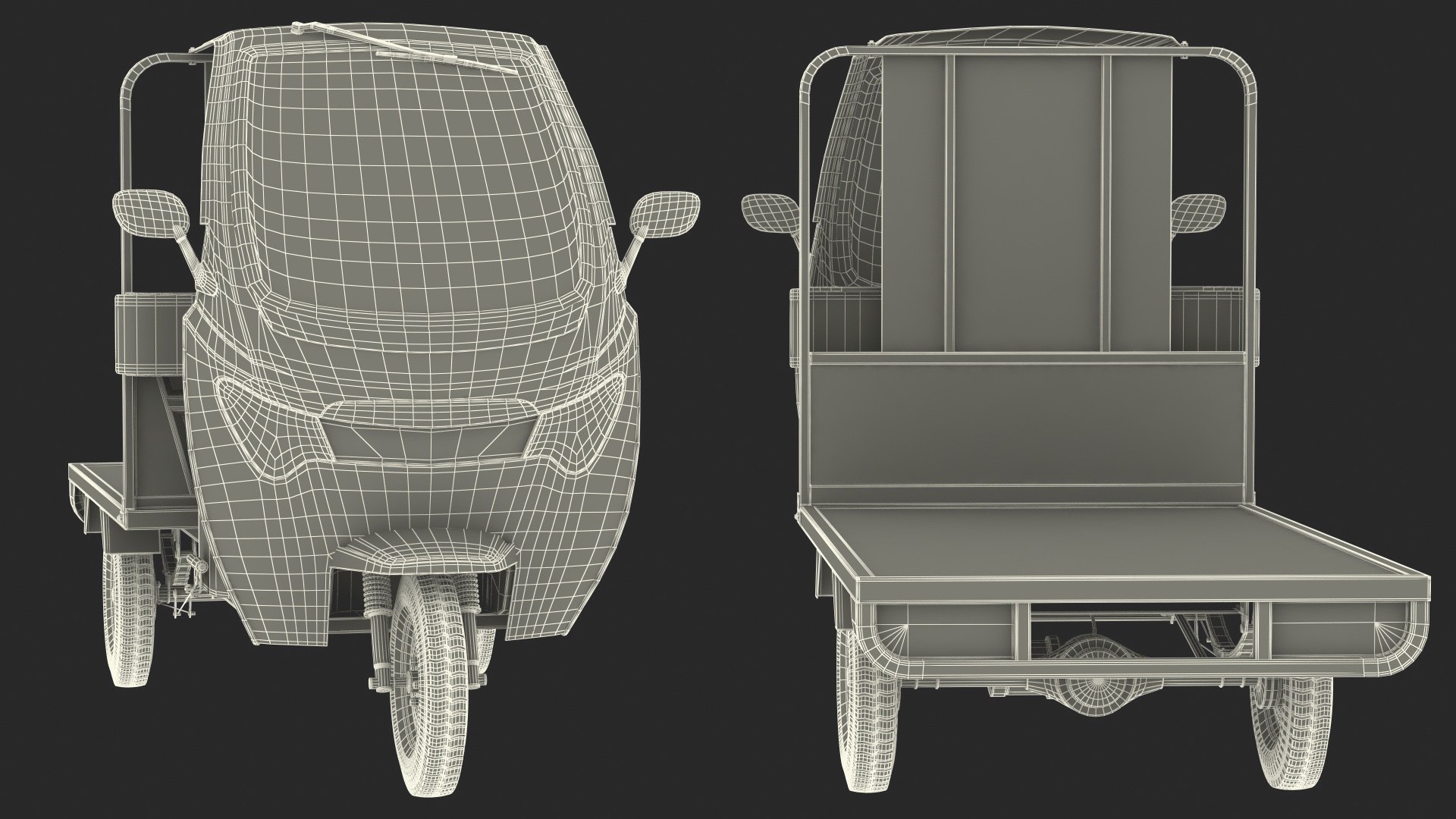 Wheeler rickshaws model - TurboSquid 1599227