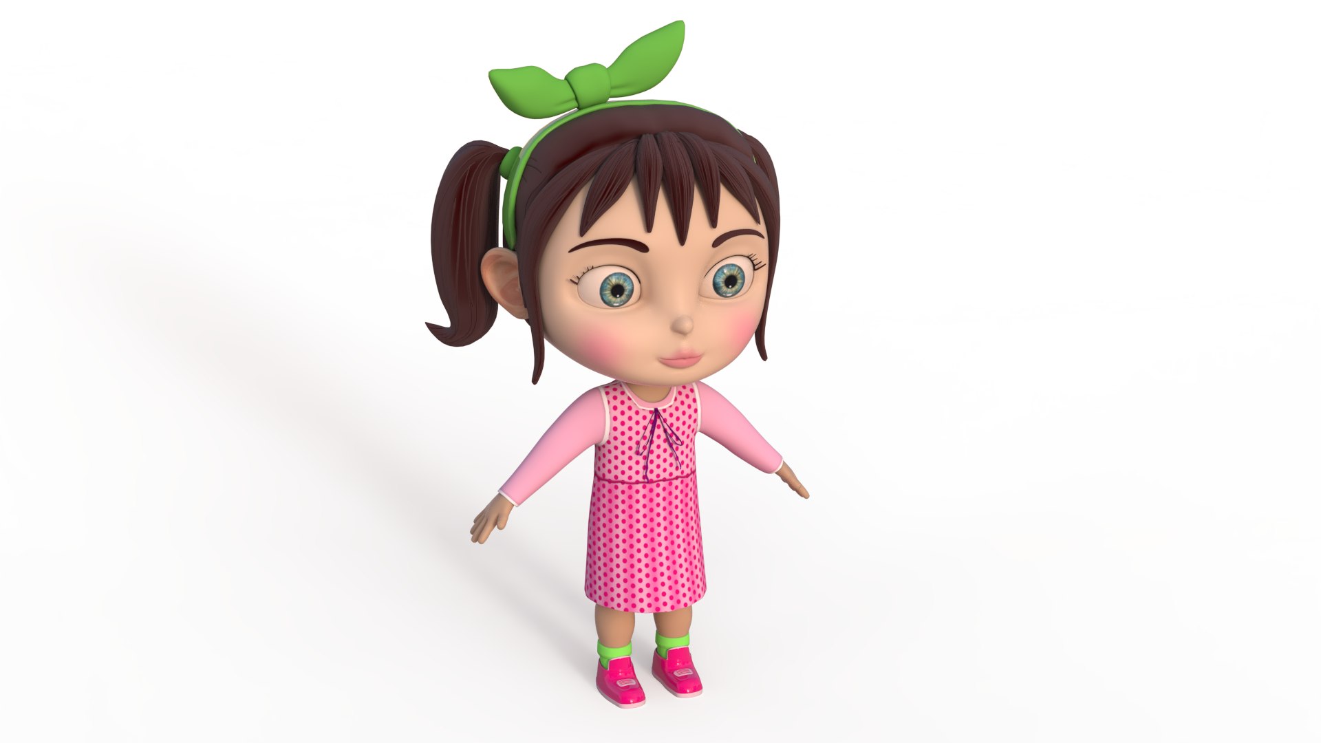 3D model Cartoon Girl 3D model - TurboSquid 2090590