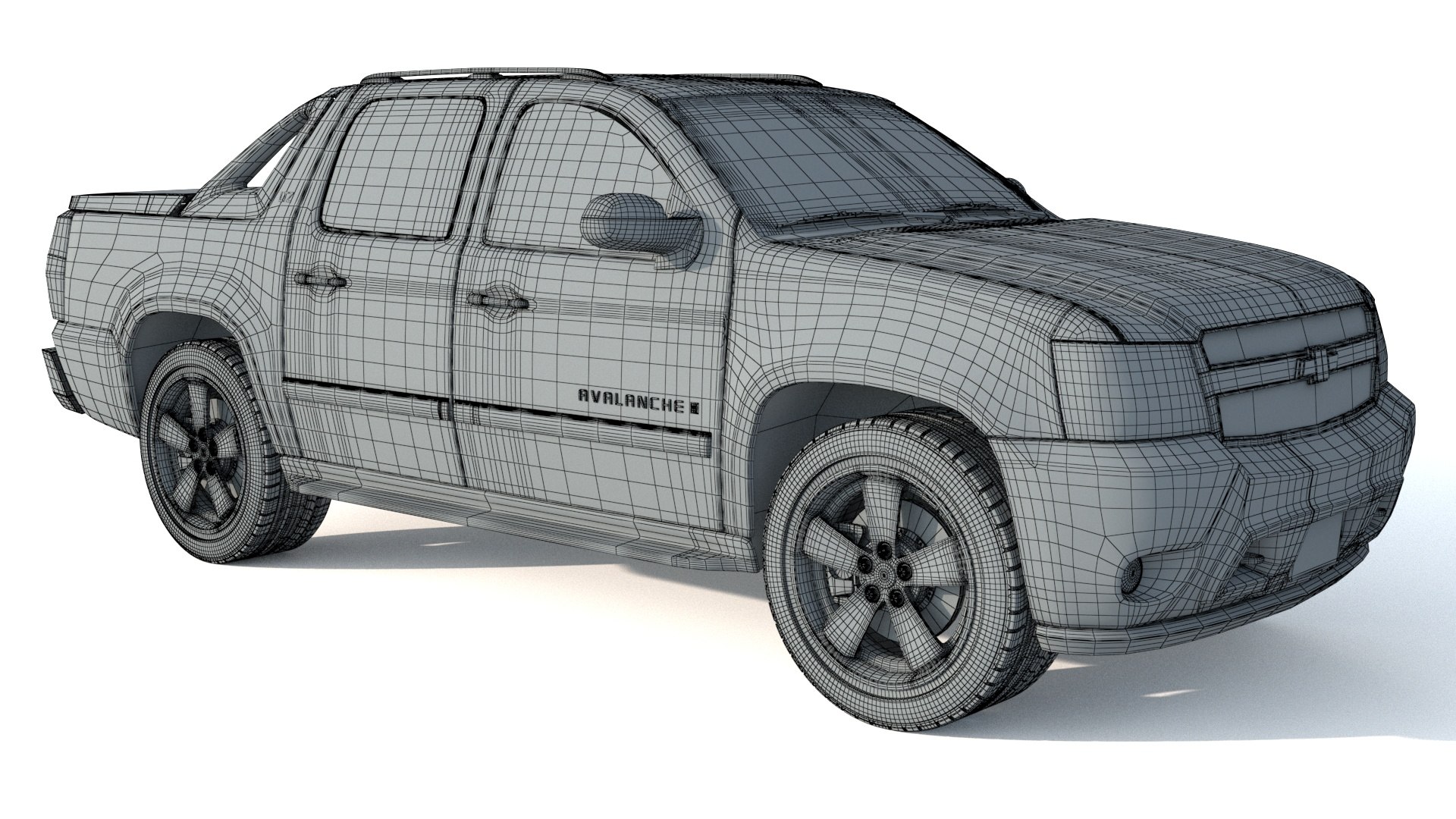 2007 Chevrolet Avalanche LTZ 4X4 3D Model - TurboSquid 2008223