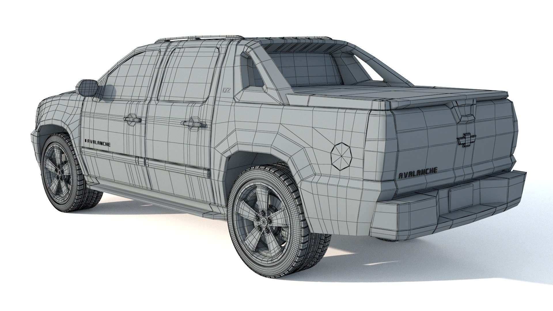 2007 Chevrolet Avalanche LTZ 4X4 3D Model - TurboSquid 2008223