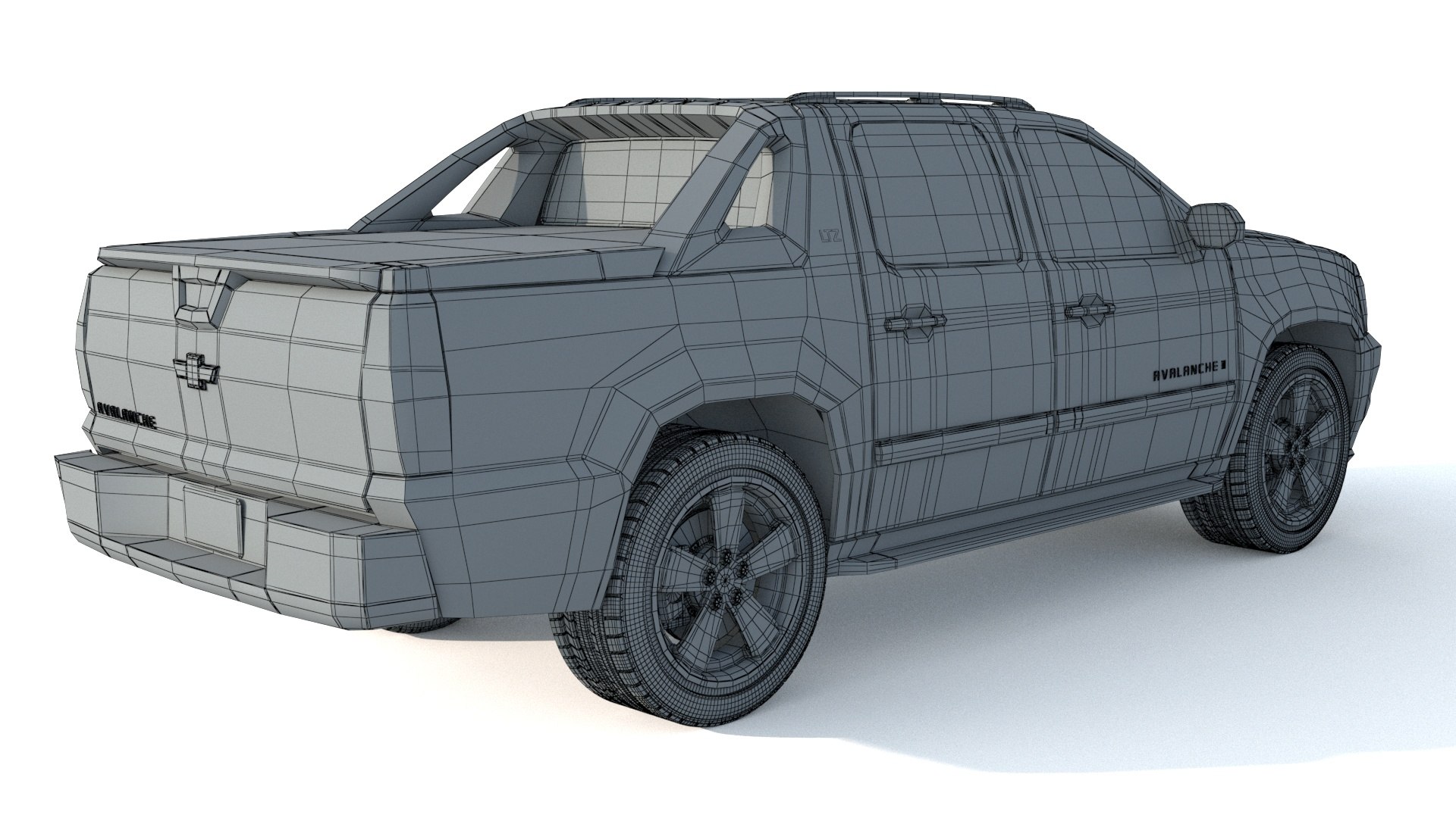 2007 Chevrolet Avalanche LTZ 4X4 3D Model - TurboSquid 2008223