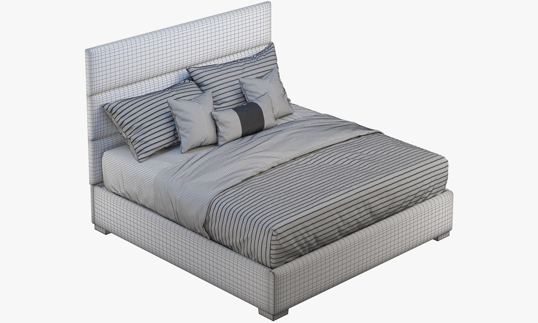 Custom Modern Platform Bed 3D Model - TurboSquid 1466690