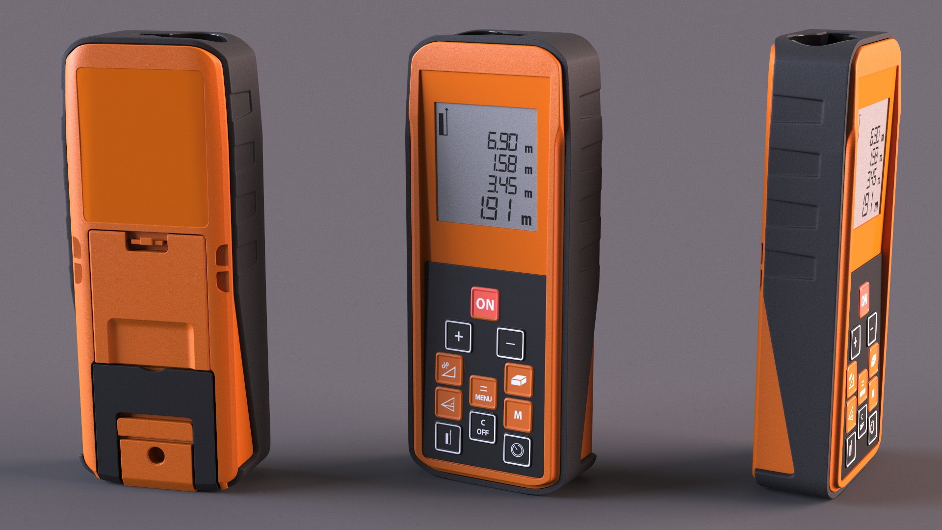 Distance Measuring Instrument Orange 3D Model - TurboSquid 2133312