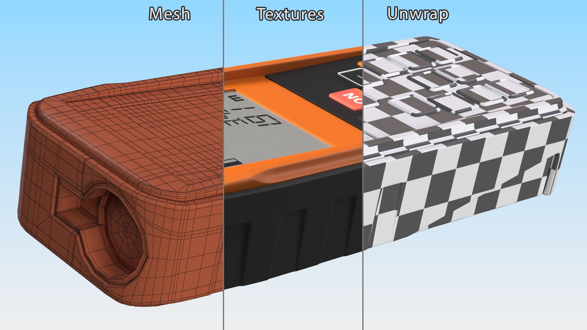 Distance Measuring Instrument Orange 3D Model - TurboSquid 2133312