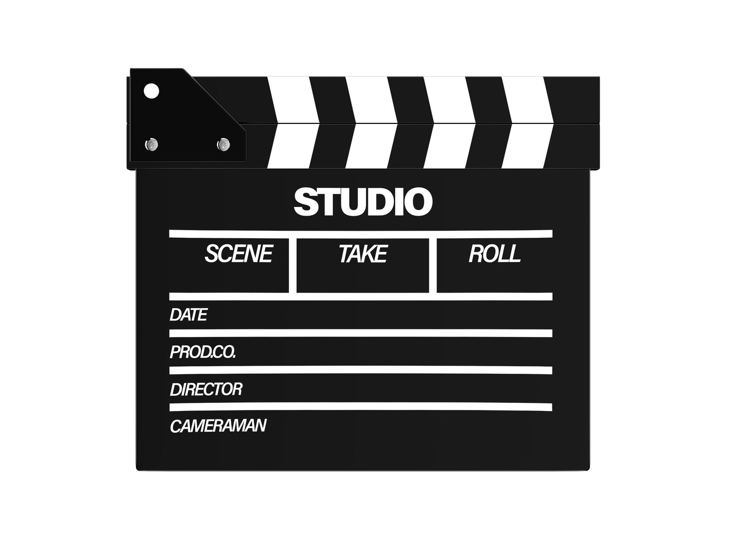 3D Realistic Clapper Board - TurboSquid 1668613