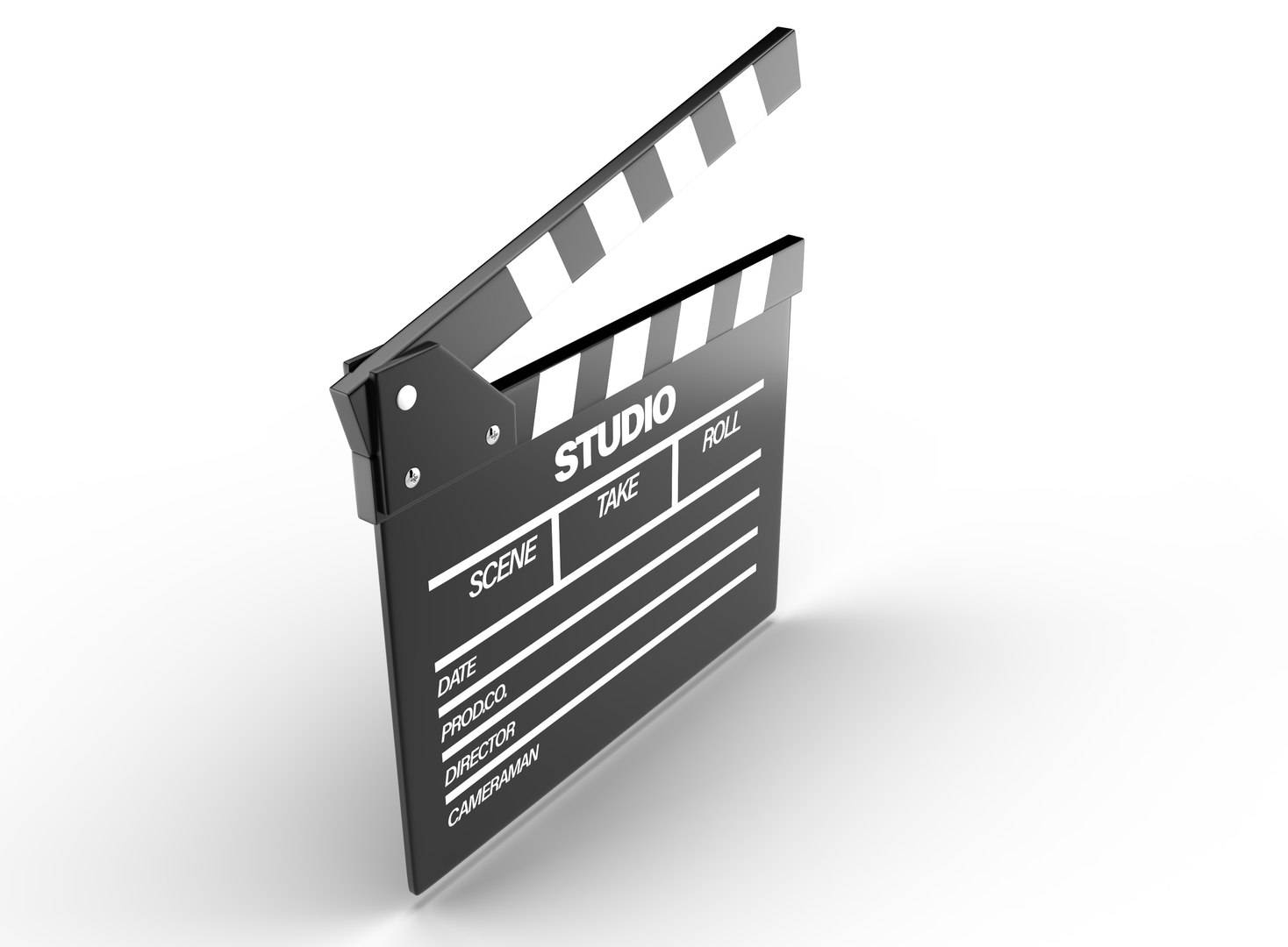 3D Realistic Clapper Board - TurboSquid 1668613