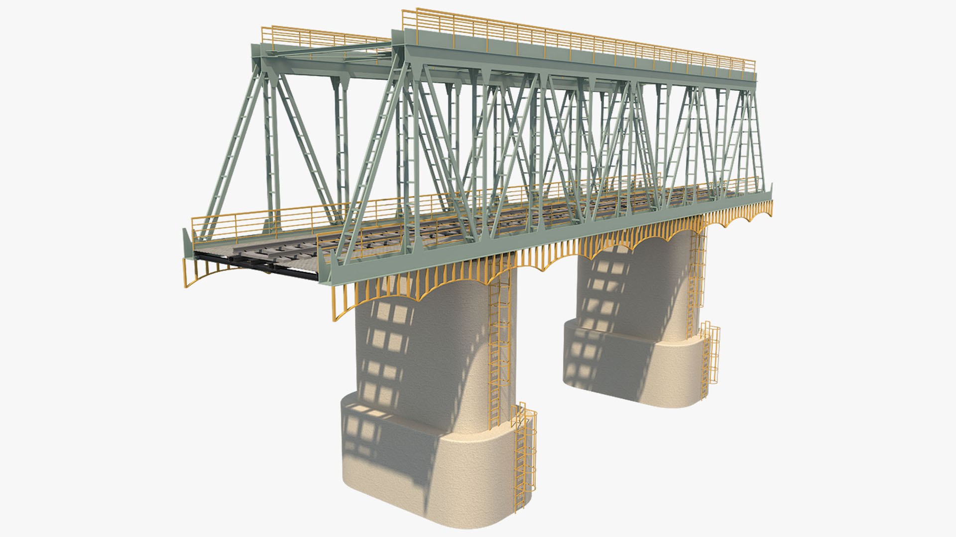 Bridge Rail Railway Model - TurboSquid 1315940