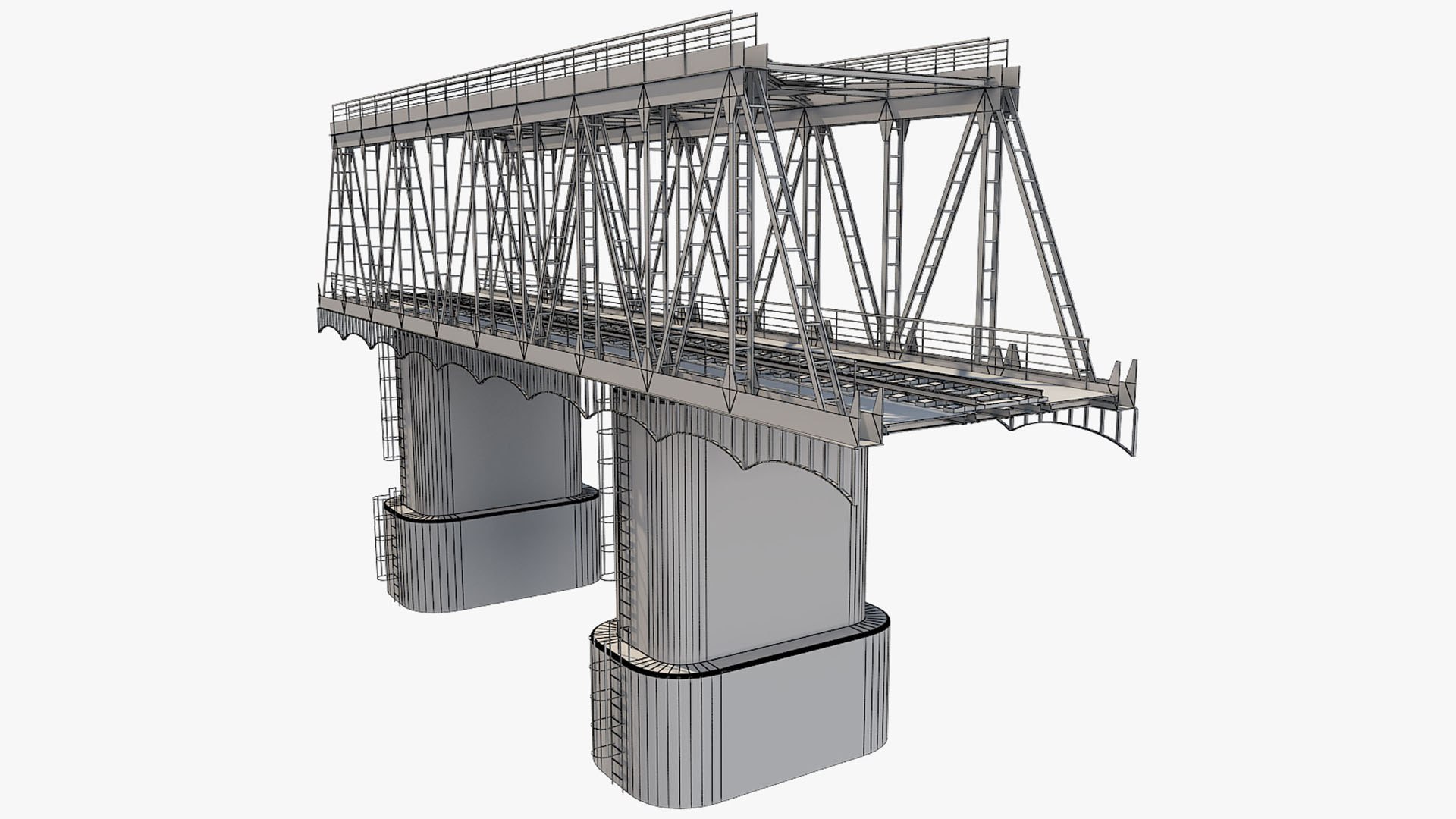 Bridge Rail Railway Model - TurboSquid 1315940