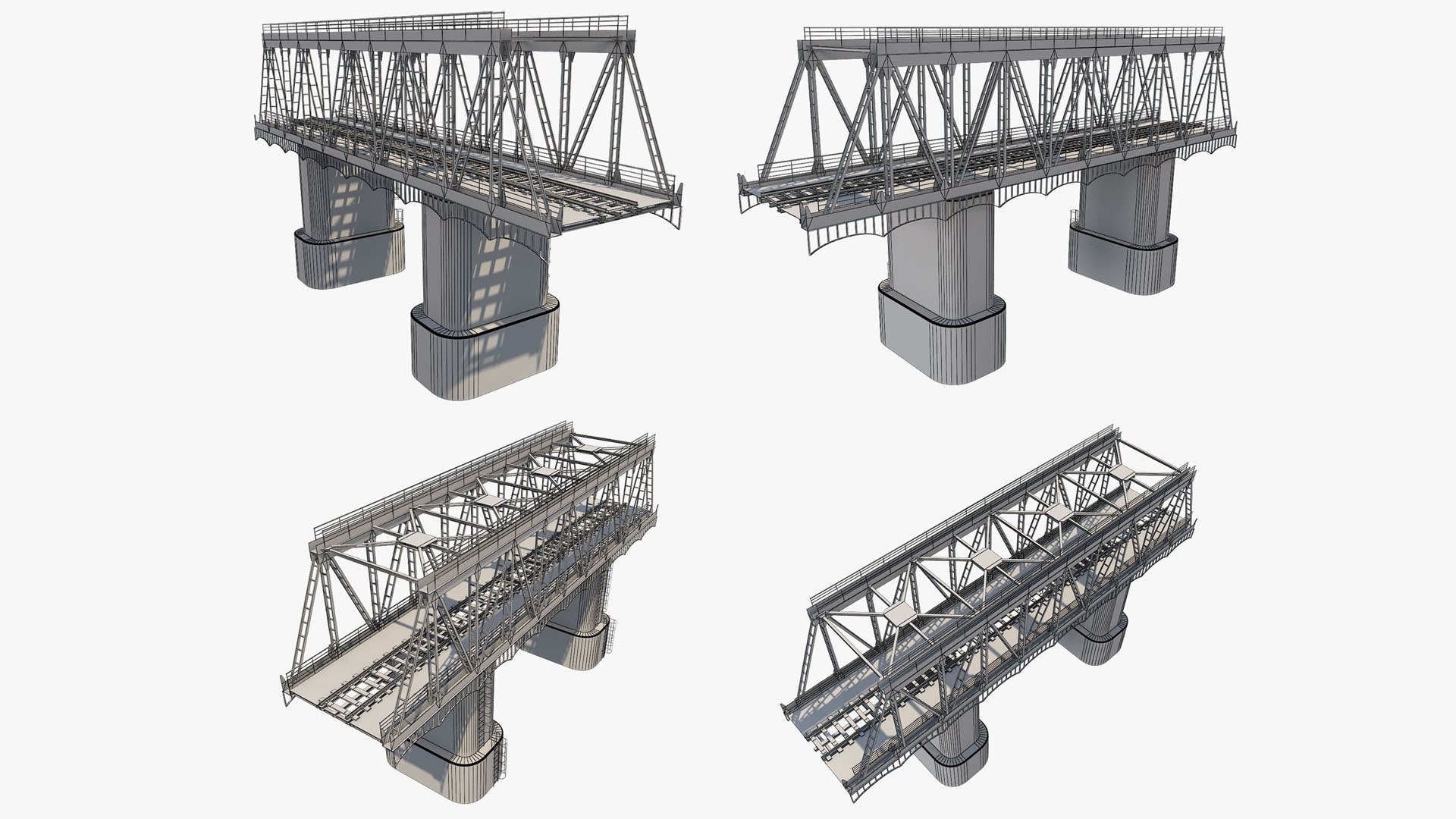 Bridge Rail Railway Model - TurboSquid 1315940