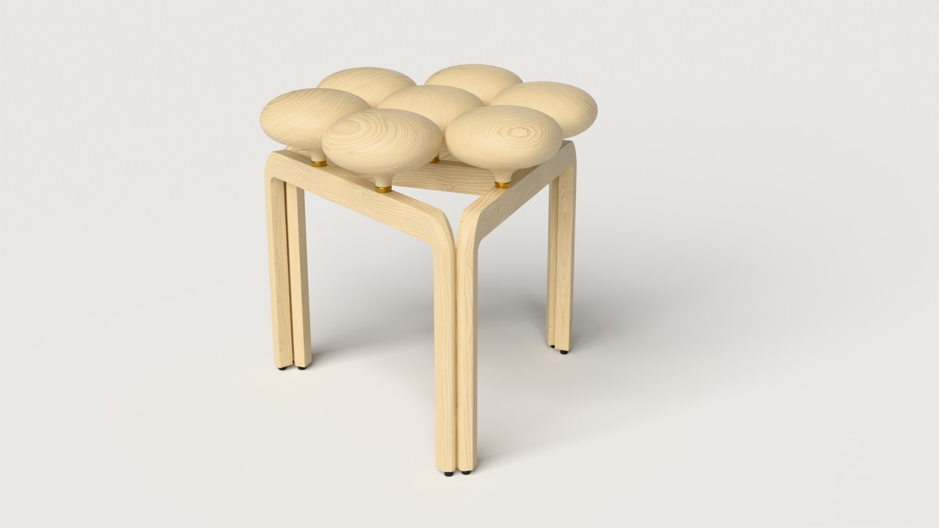 3D Utzon Stool - TurboSquid 2354712