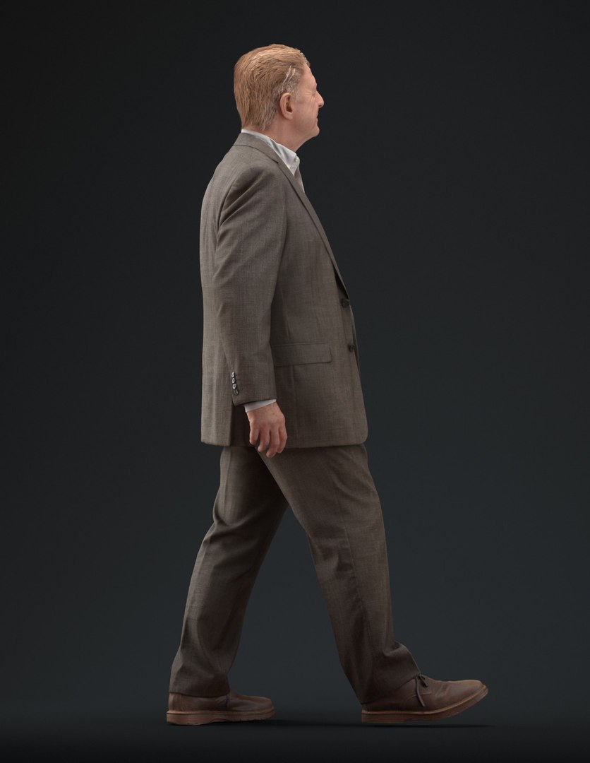 Man Suit Male Hair Obj