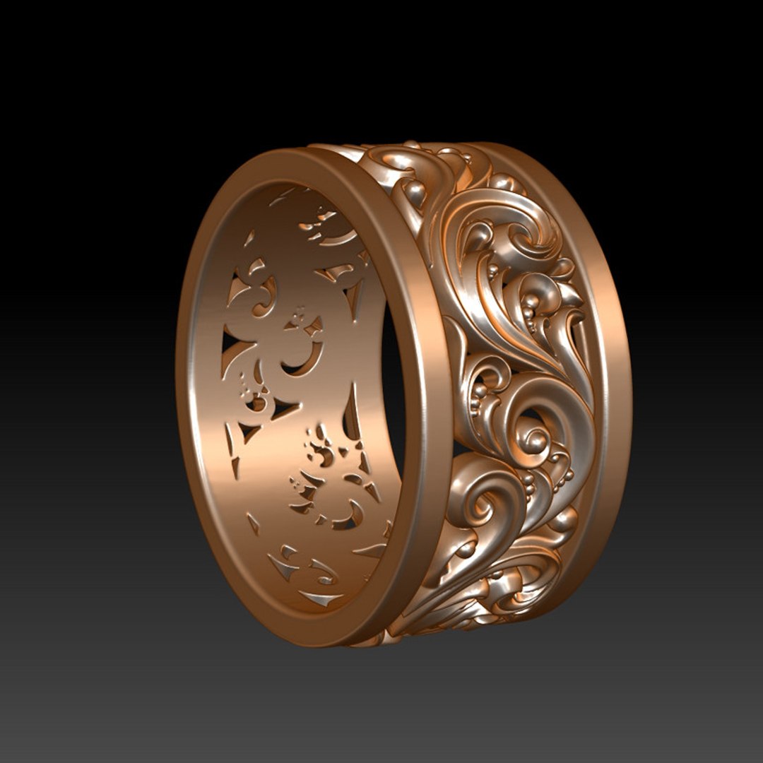 Ornament Ring 2 M 3d Model