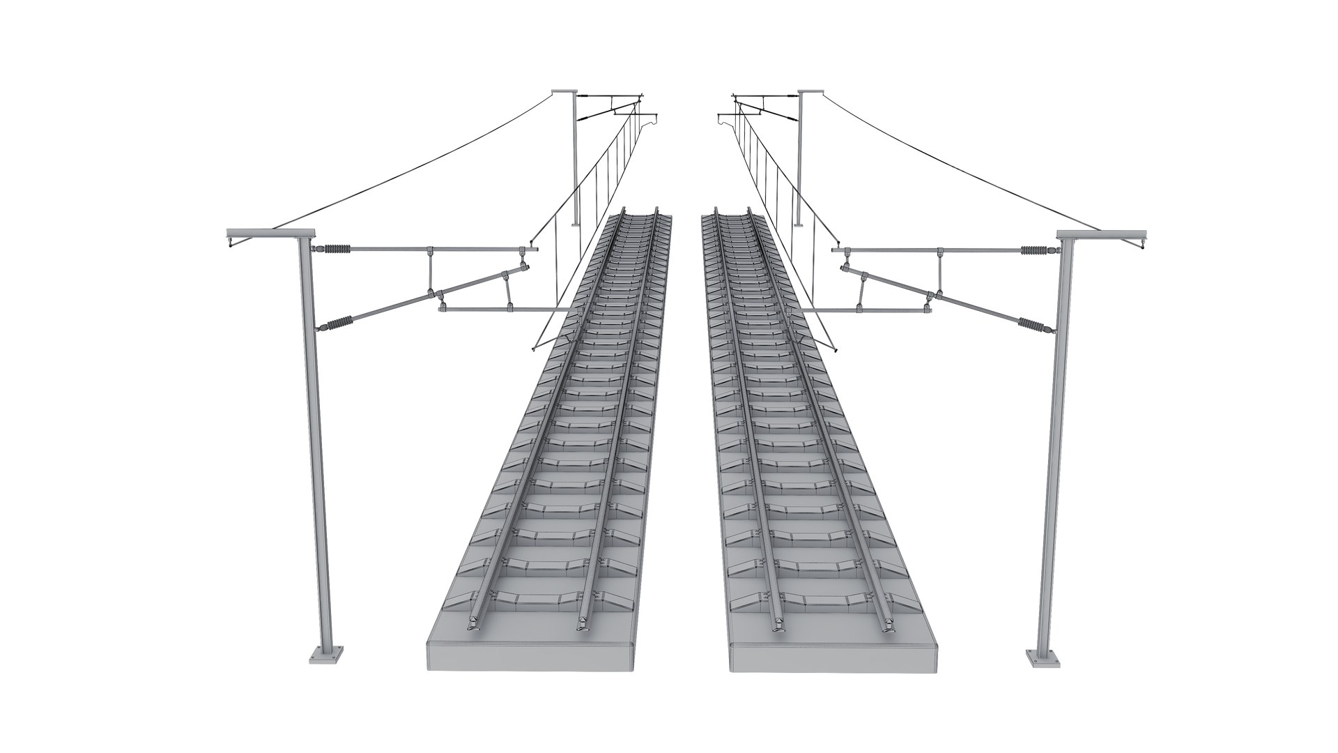 3D Direct Railway Section - TurboSquid 2261088