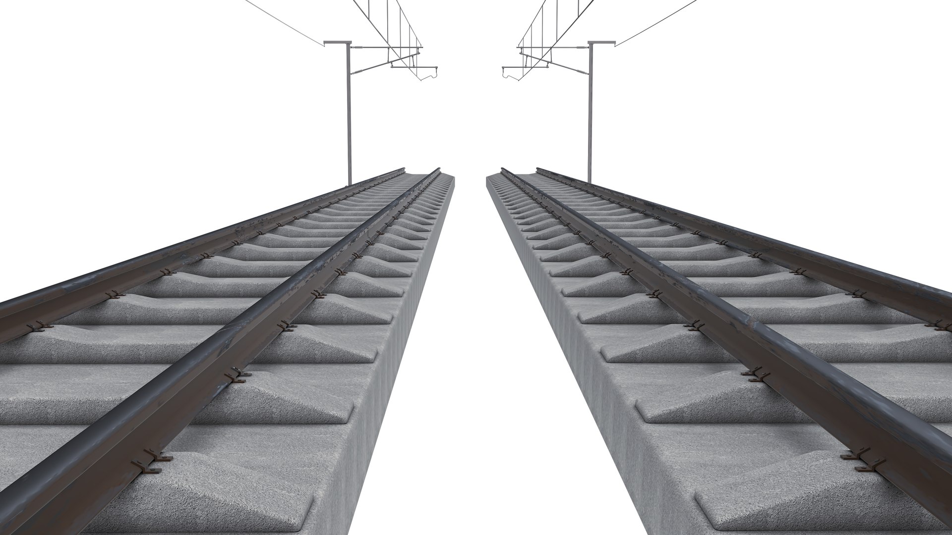 3D Direct Railway Section - TurboSquid 2261088