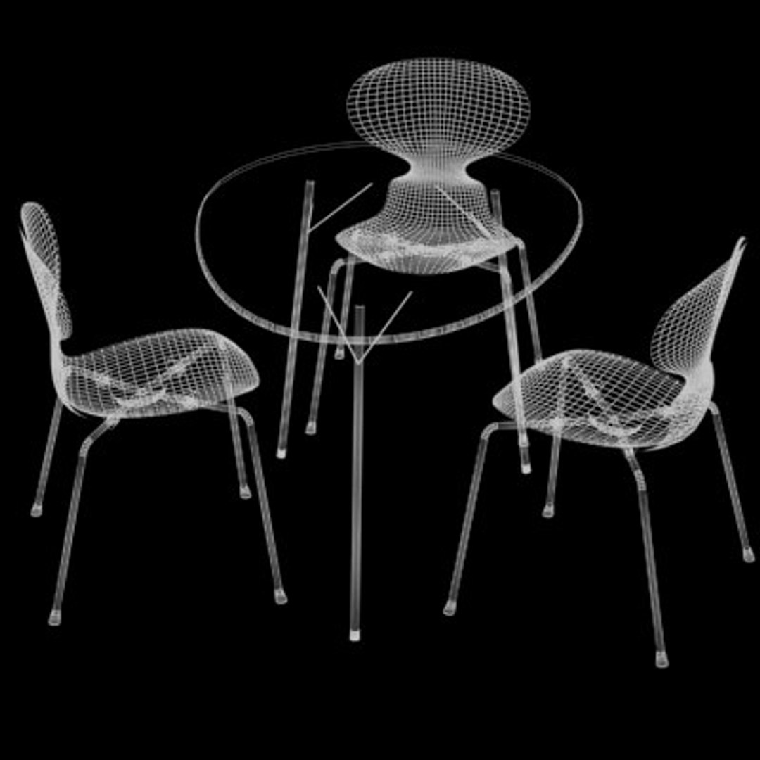 Table Ant Chair Arne Jacobsen 3d Model