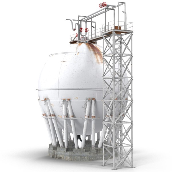 3ds oil storage tank modeled