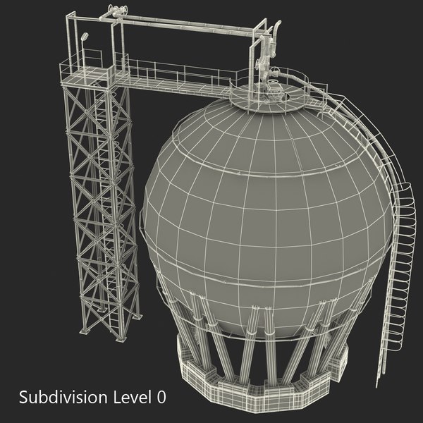 3ds oil storage tank modeled