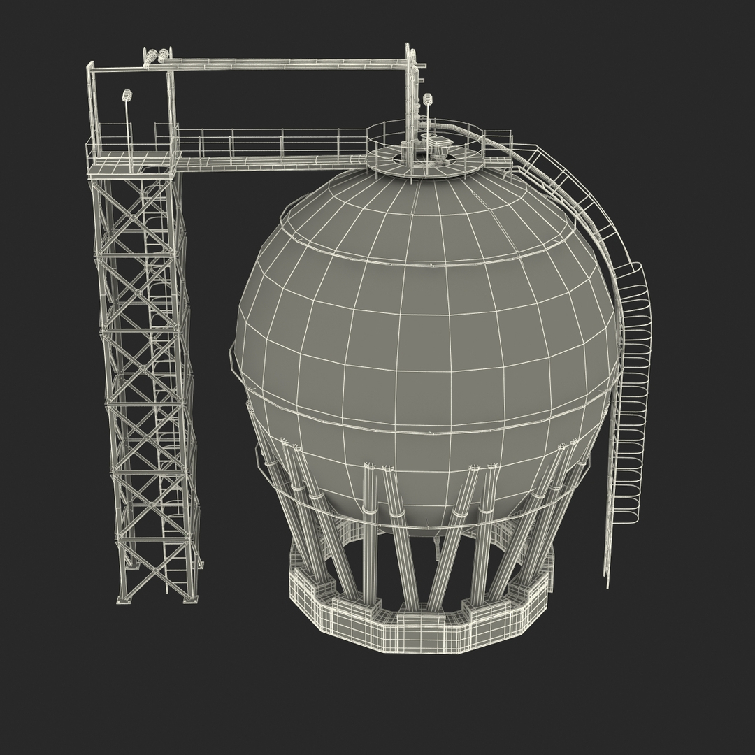 3ds oil storage tank modeled