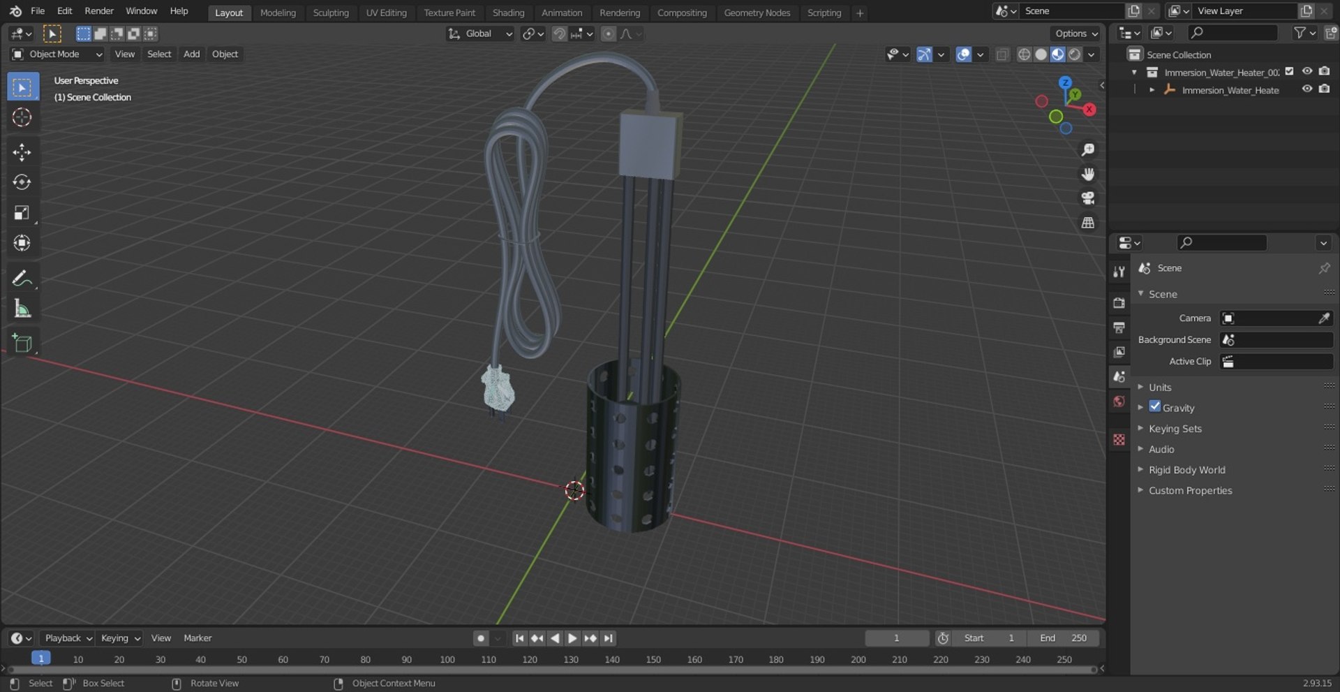 Immersion Water Heater Model - TurboSquid 2037633