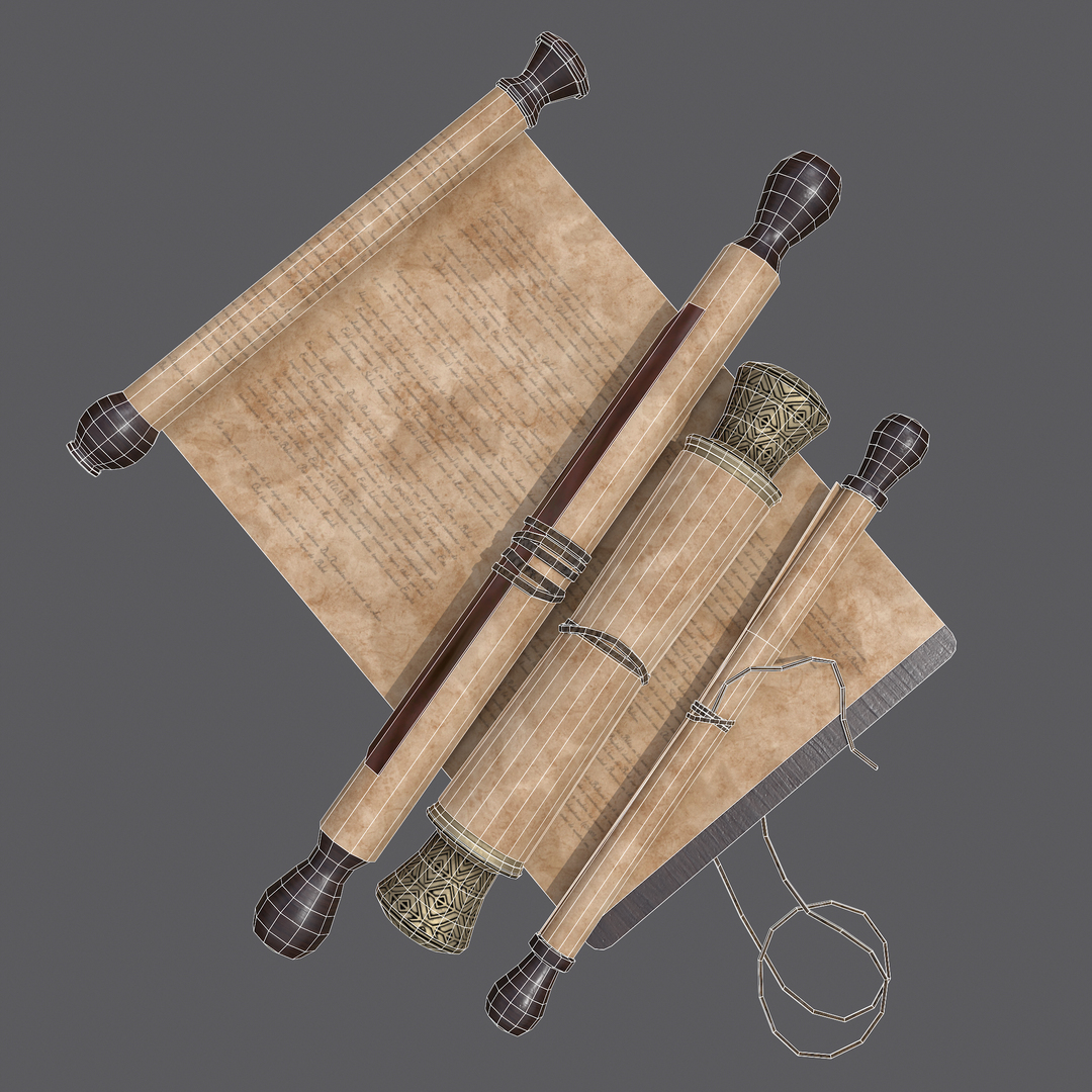 Medieval Elegant Scrolls 3D model - TurboSquid 1743217