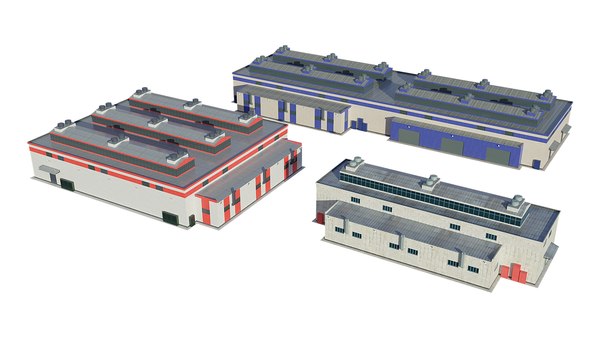 Industrial Buildings model pack 3D model - TurboSquid 1825664