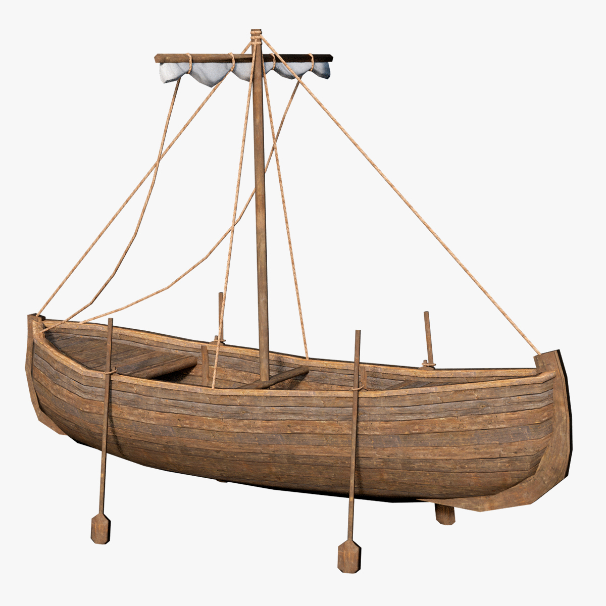 3D ancient fishing boat - TurboSquid 1308940