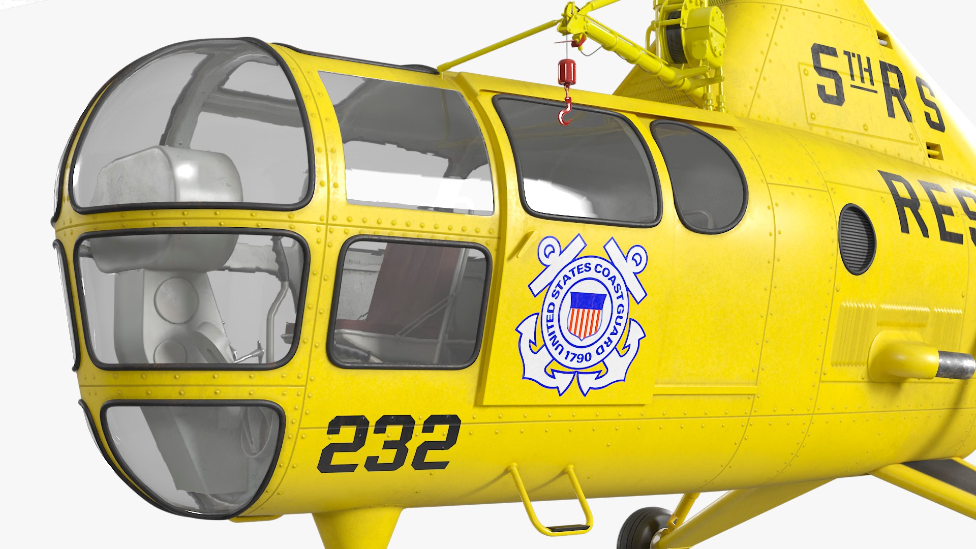Search And Rescue Helicopter Sikorsky H-5 Rigged 3D Model - TurboSquid 2302640