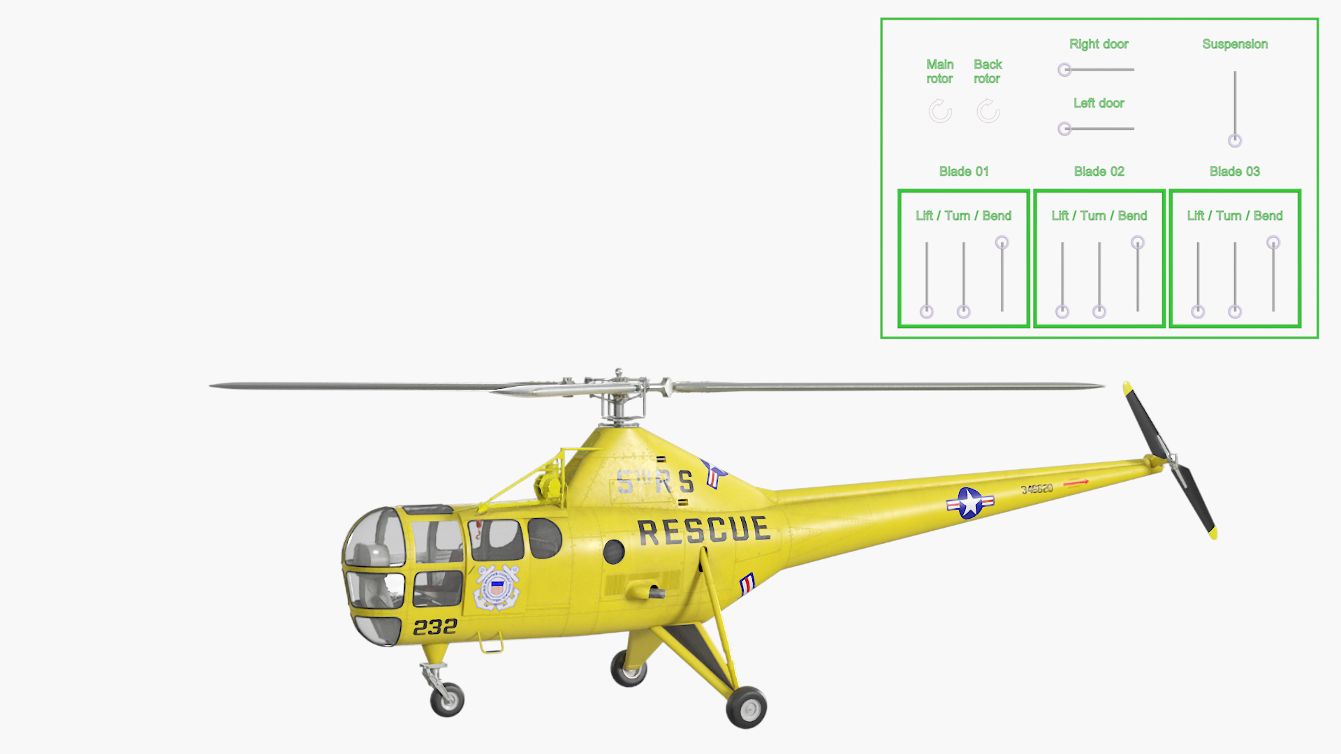 Search And Rescue Helicopter Sikorsky H-5 Rigged 3D Model - TurboSquid ...