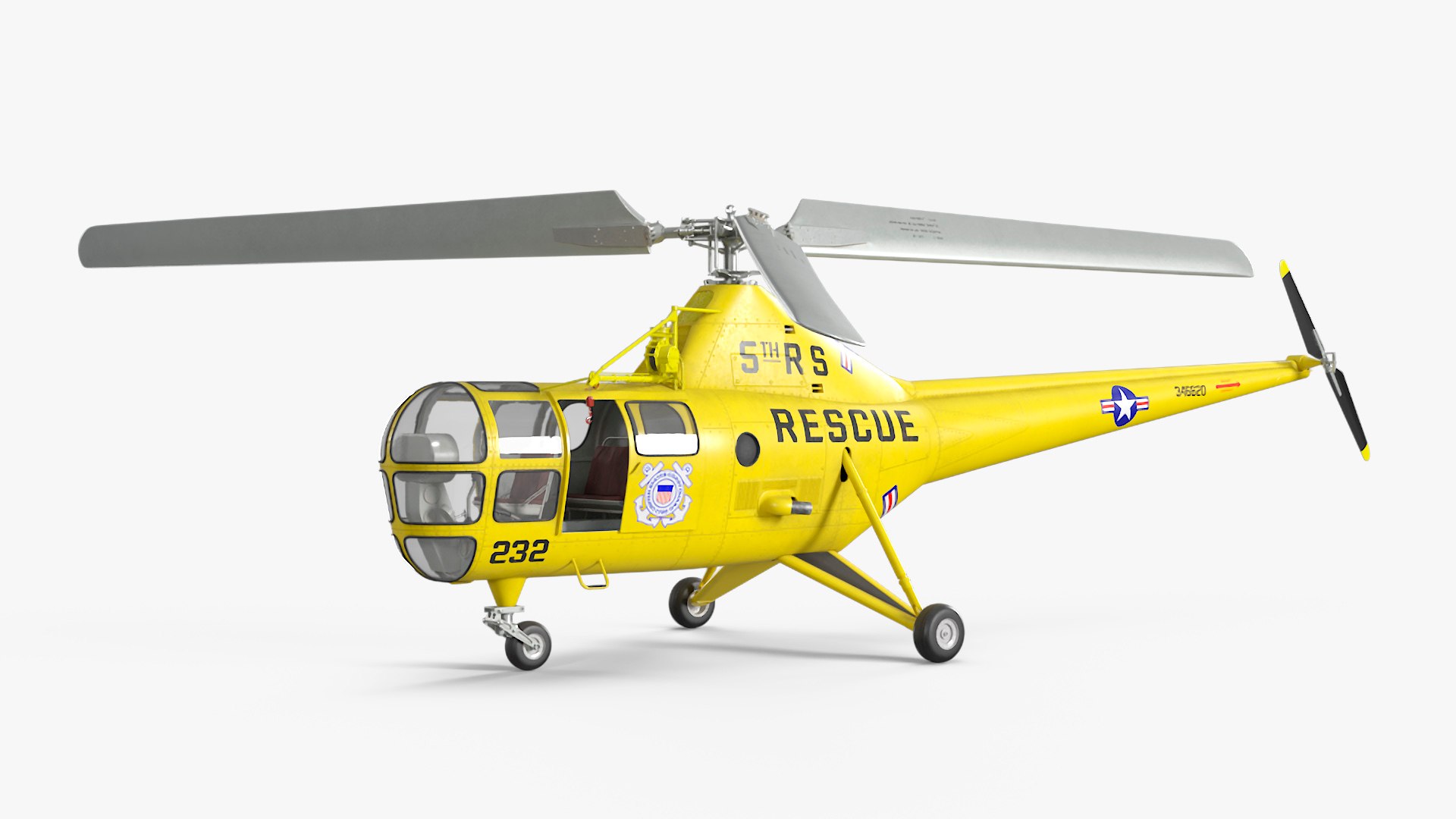 Search And Rescue Helicopter Sikorsky H-5 Rigged 3D Model - TurboSquid ...