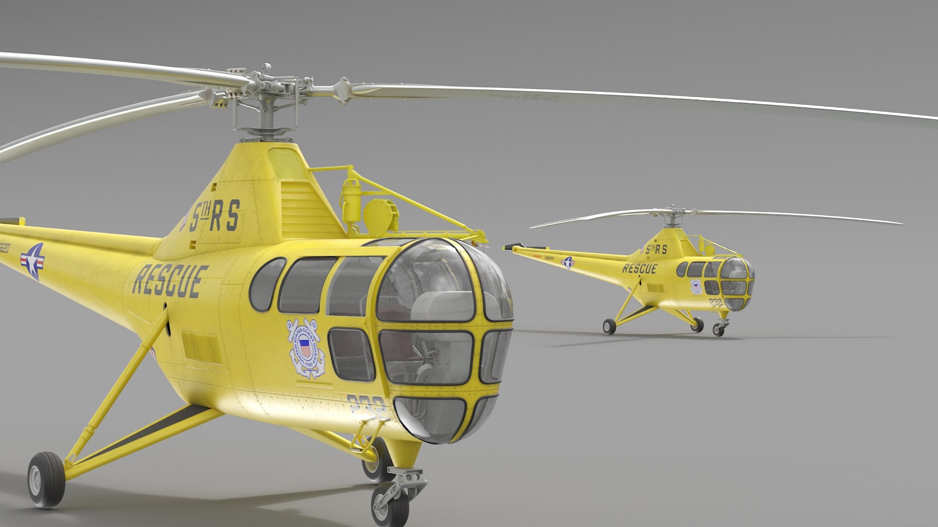 Search And Rescue Helicopter Sikorsky H-5 Rigged 3D Model - TurboSquid ...