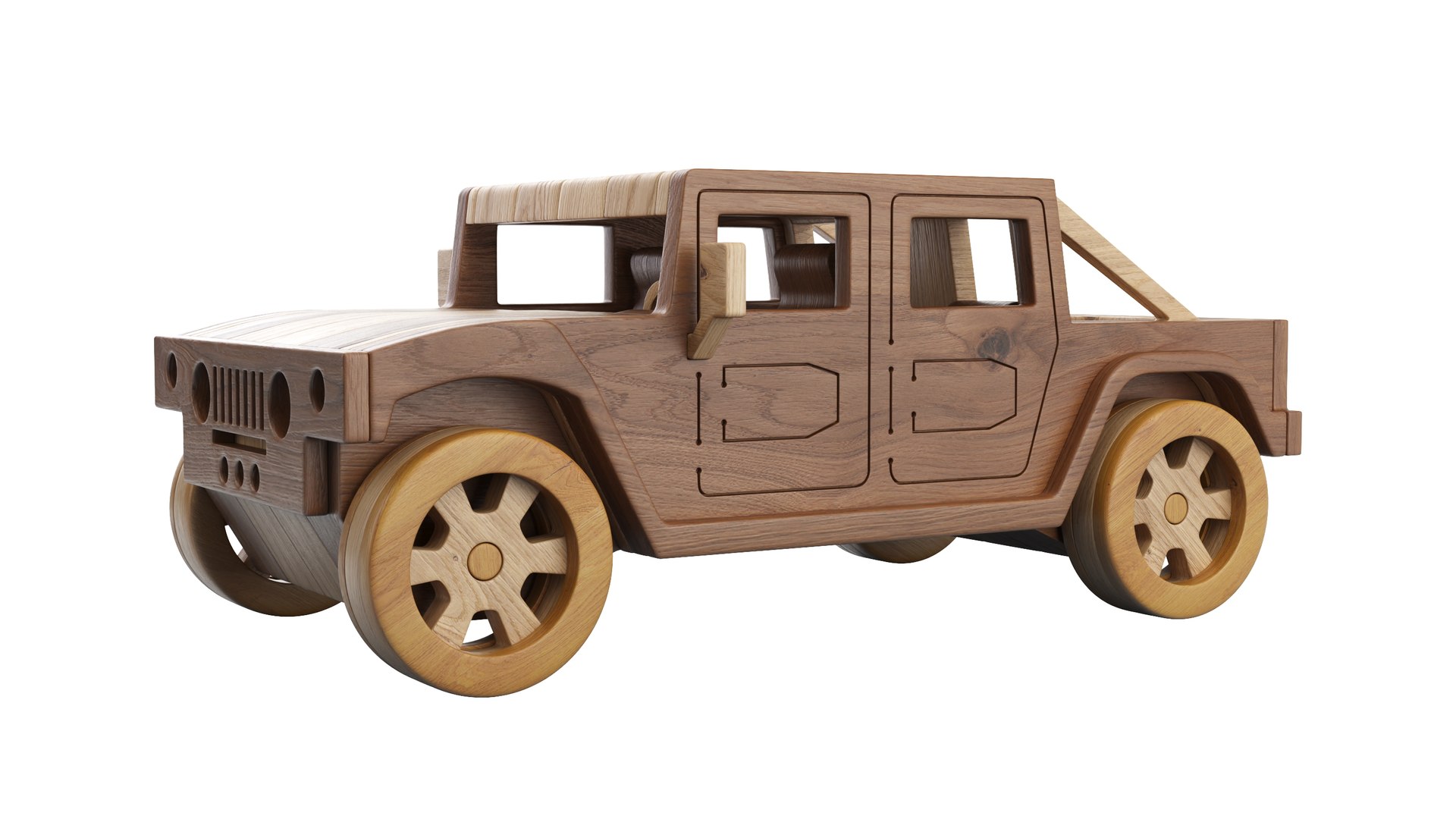 Wooden Hummer Toy 3D Model - TurboSquid 2285508