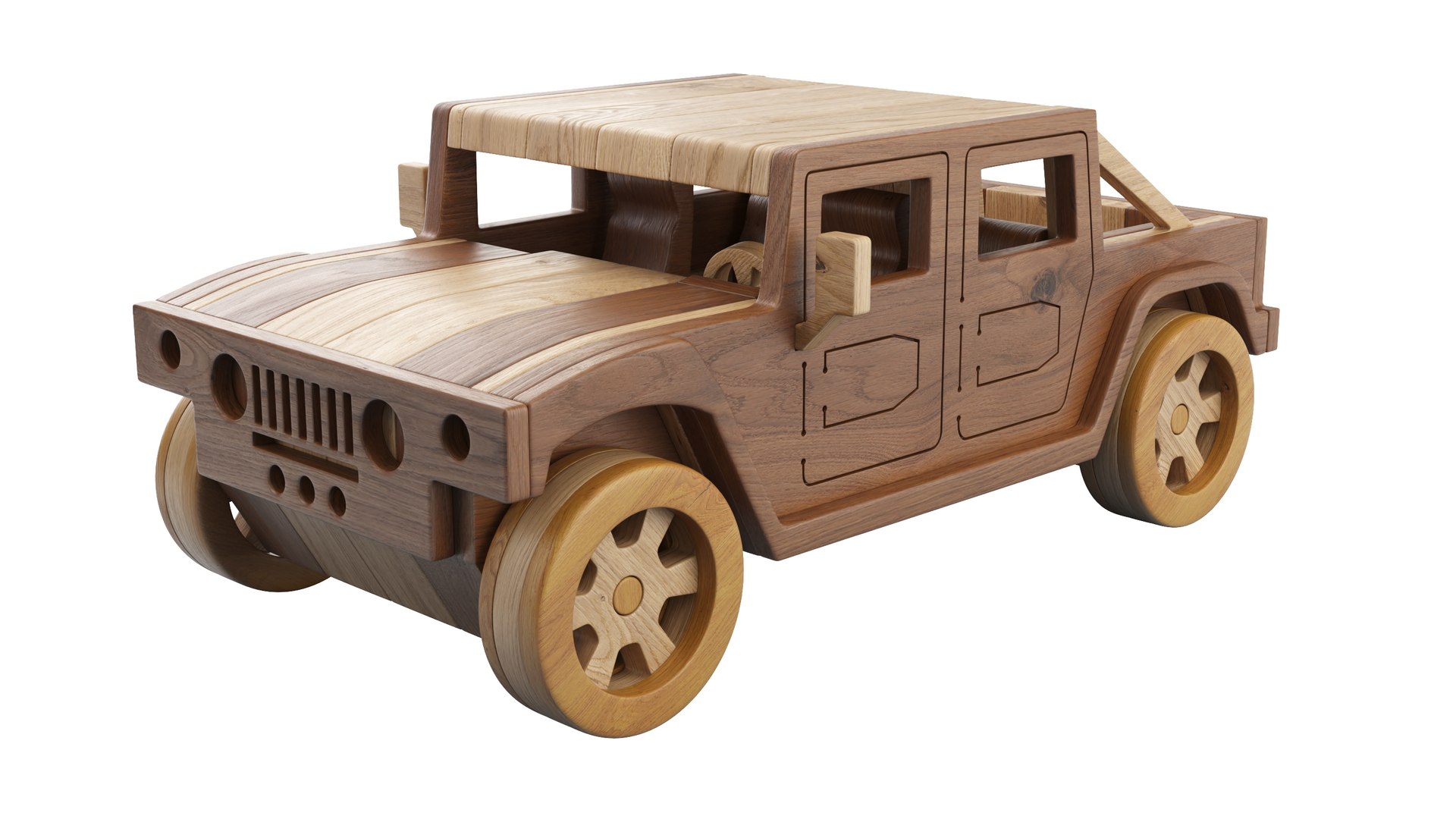 Wooden Hummer Toy 3D Model - TurboSquid 2285508